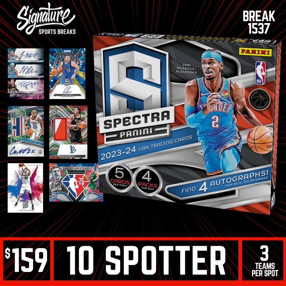 Break #1537 - SPECTRA 10 SPOTTA - 3 TEAMS PER SPOT – Signature Sports ...